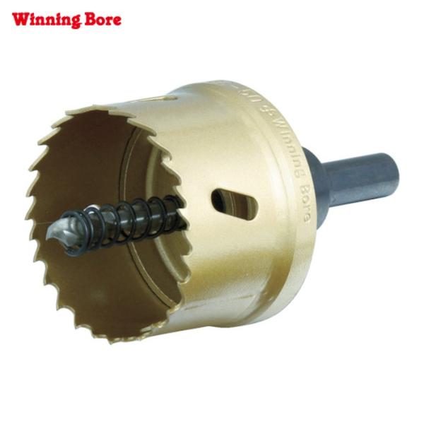ウイニングボア ハイスホールソー|特長:薄刃タイプ(M42)刃先の使用により切れ味抜群、長寿命です。 14MM~35MMまでは、六角軸シャンク仕様により充電ドリルドライバーにて使用可能です。 センタードリルにカス抜き用スプリングを装着してい...