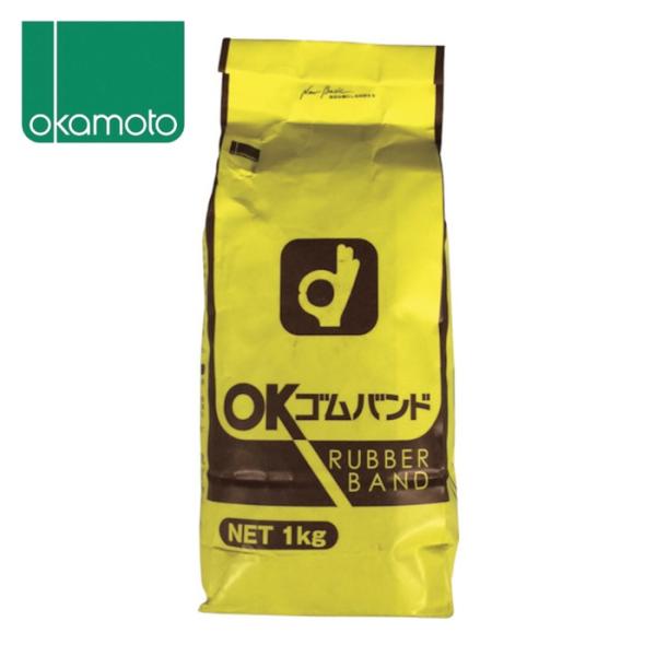 okamoto ゴムバンド|特長:厳選した上質の天然ゴム原料を使用しています。 優れた伸縮性が包装用や結束用に適しています。