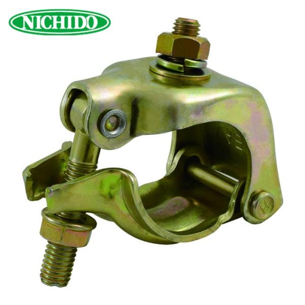 NICHIDO 単管オプション|特長:直径42。 7~48。 6mmまでのパイプに取付可能な単管用クランプです。