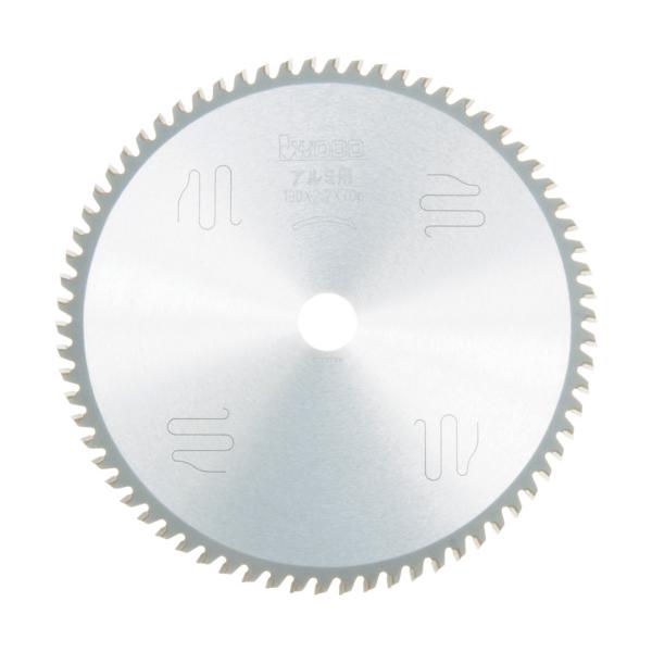 IWOOD チップソー(アルミ・非鉄金属用)|特長:高精度の台金と特殊チップで最高の長切れと仕上りです。 サッシのトメ切りもピッタリ切断できます。