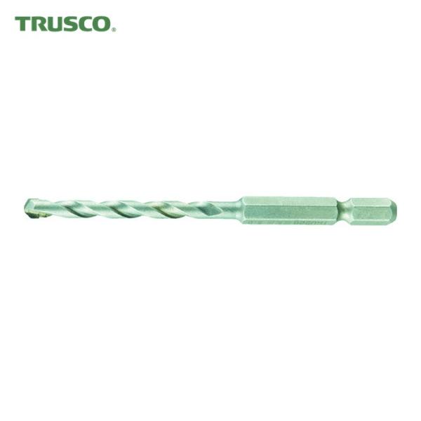 TRUSCO コンクリートドリル(6.35六角軸)|特長:35mm六角軸シャンク採用により、トルク伝達効率が向上しました。 シャンクから刃先まで一体形状で安全安心です。 シャンクから刃先まで一体形状のため、刃先のブレやビビリが無く、適確な穿...