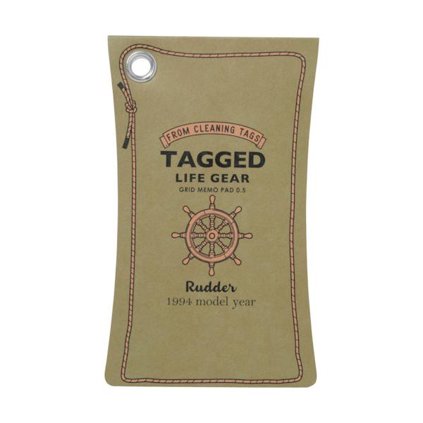 TAGGED ノート(耐水タイプ)|特長:洗えるほど丈夫な紙「耐洗紙」を使用したメモ帳です。 アウトドアなど屋外での使用また防災用としても最適です。 カラビナを通せるリングホール付きで携帯に便利です。