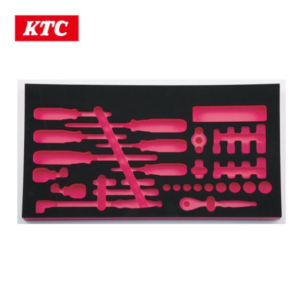 KTC 工具箱用オプション|特長:立体成型なので、工具がしっかりと収納できます。 黒・赤2層なので、使用中の工具が一目でわかります。