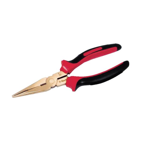 HAMACO 防爆ノーズプライヤー|特長:摩擦や衝撃を加えても火花が出ない工具です。 無発火性の他、非磁性や耐蝕性にも優れています。