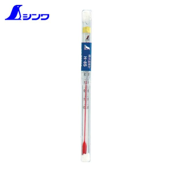 シンワ 棒状温度計|特長:一般的な温度測定用です。 72751は液体が青色です。 液が見やすく数値が読み取りやすい温度計です。