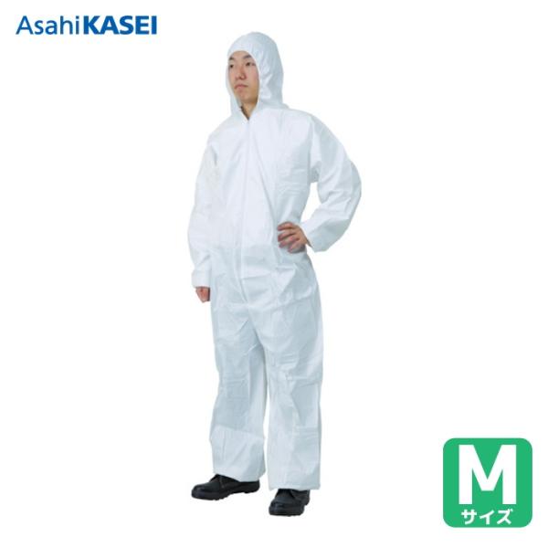 旭化成 使い捨て保護服|特長:ポリプロピ不織布に透湿性フィルムをラミネートしたことで高いバリア性を実現しています。 粉塵、有害物質に対して高いバリア性を発揮します。 高い耐水性能を持ちながら、透湿性に優れたカバーオールタイプの防護服です。
