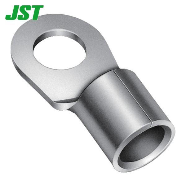 JST 裸圧着端子|特長:接触面(舌部)が丸く、ねじ固定用の取り付け穴がある裸圧着端子です。