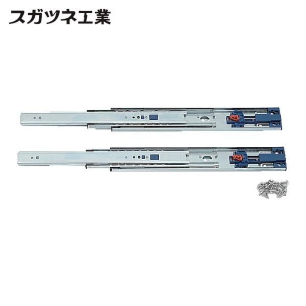 ・セルフ&amp;ソフトクロージング機構付スライドレールです。・セルフ&amp;ソフトクロージング機構が作動する位置は、レール長さ350mmまでは完全に閉じる20mm手前、レール長さ400mm以上は36mmです。・従来のレール同様に取り付け...
