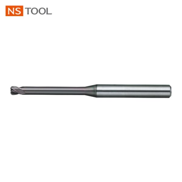 NS 超硬ラジアスエンドミル|特長:高硬度材の直彫り加工に最適な無限コーティングプレミアム 4枚刃ロングネックラジアスエンドミルです。