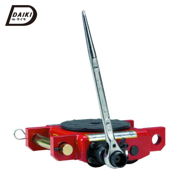 DAIKI 運搬用コロ車|特長:牽引動力不要です。 ラチェットレバーの左右往復運動によりスムーズな搬送ができます。 (前後切り替え機能付)・ブレーキ爪の採用により傾斜面でも安心して使用できます。