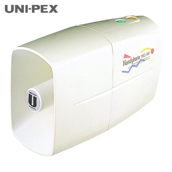 ユニペックス 拡声器|特長:ストラップの採用でグリップの必要がありません。 2段階音量のホイッスル機能を搭載しています。