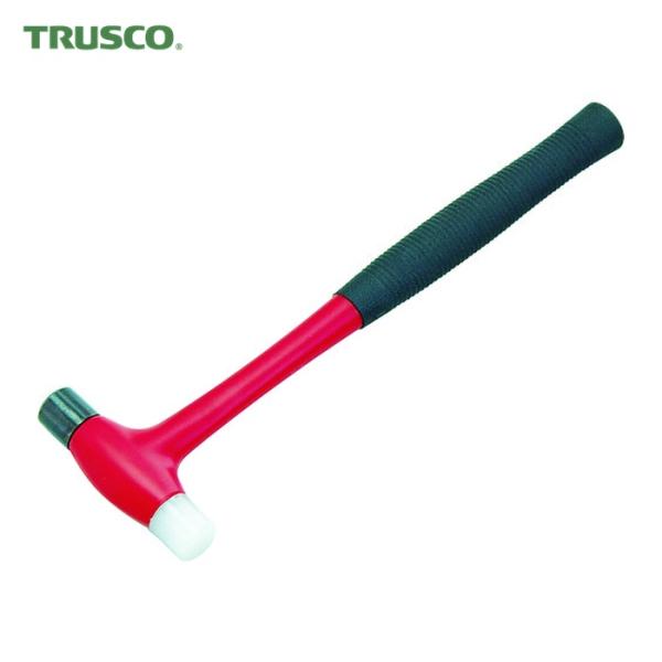 TRUSCO コンビネーションハンマー|特長:特殊鋼にプラスチックの一体成型でヘッドが抜けず安心です。 打撃の振動を吸収する新構造のハンドルには、滑りにくいエラストマー樹脂を使用しています。 鋼の芯材により、木柄の3倍の耐久力を実現しました。