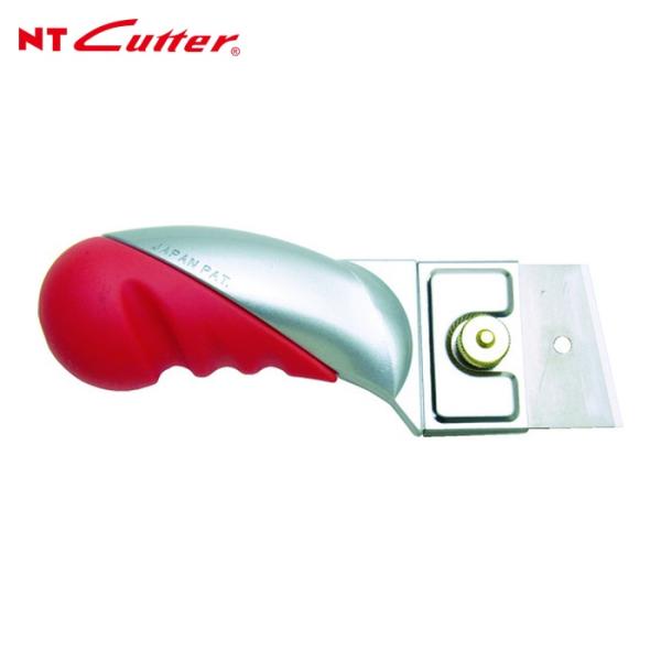 NT スクレーパー|特長:曲線切りがしやすい斜刃(BKT・350P)が付いており、切り落としに便利な直刃(BKT・300P)が替刃として付いています。 握りやすいゴムグリップを採用しています。