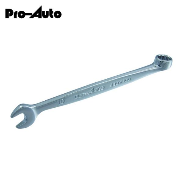 Pro-Auto コンビネーションスパナ|特長:次世代型コンビネーションレンチです。 メガネとスパナを合体させた片目片口レンチです。 メガネ部はディープボックス形状で従来レンチより、より深いところにあるナットに容易にアクセスできます。