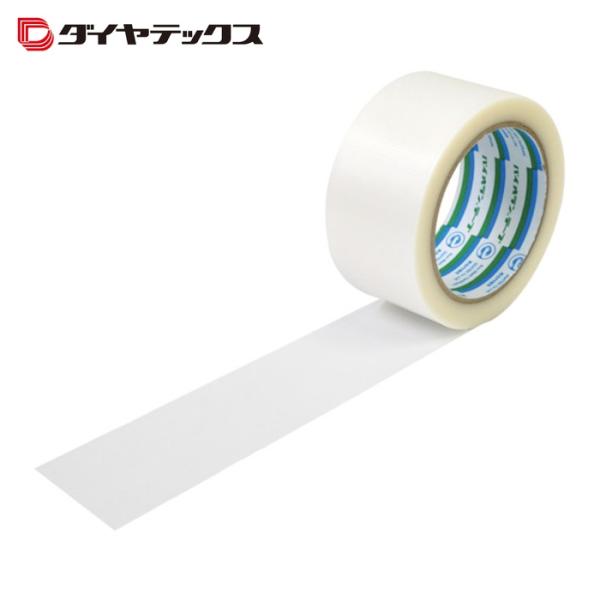 パイオラン クロス粘着テープ|特長:基材中に再生ポリエチレンを65%以上使用しています。 展開力がスムーズで手切れ性に優れています。 布テープより薄く軽いです。