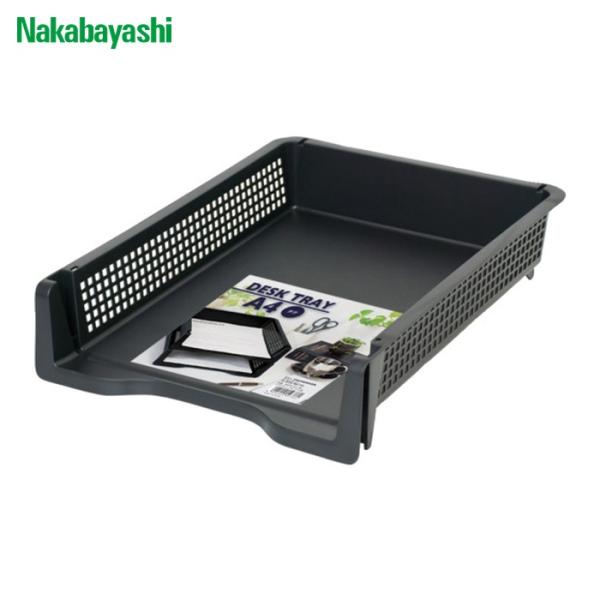 ナカバヤシ デスクトレー|特長:デスク周りなどに最適なシンプルでシックな収納小物です・A4サイズの用紙がピッタリ収まるスタンダードタイプ積み重ねできるのでかさばりません。