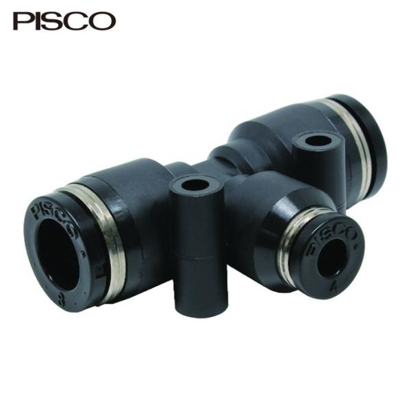 PISCO チューブ継手(ユニオンティー)|特長:機種により取付け後、チューブの取出角度が変えられます。 条件により、水を流すことも可能です。 機種を豊富に取り揃え、あらゆる空気圧配管に対応します。