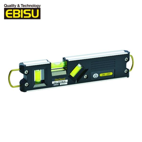 エビスダイヤモンド アルミ製水平器|特長:LEDライト内蔵なので暗所での作業に最適です。 落下防止コード対応シャックル・カラビナ対応シャックルを内蔵しています。 超強力磁石付で鉄骨工事に便利です。