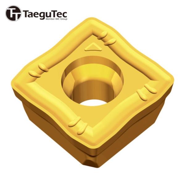 TAEGUTEC スローアウェイドリル用チップ|特長:独自のねじれ刃形状で、食いつきと直進性を向上させました。