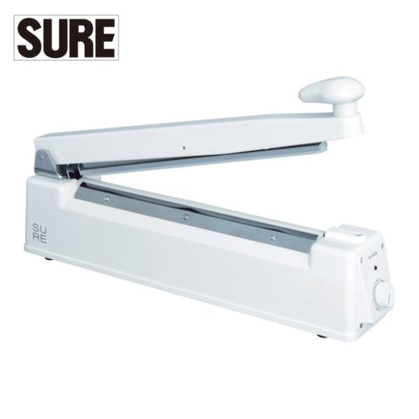 SURE 卓上シーラー|特長:シュリンクフィルムなどの溶断専用タイプです。