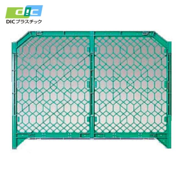 DIC 工事用フェンス|特長:大型サイズで設置の手間が省けます。 フェンスの支柱は円筒形で自由な角度でレイアウトできます。 ホコリや汚れが付きにくい丸棒ネット構造です。