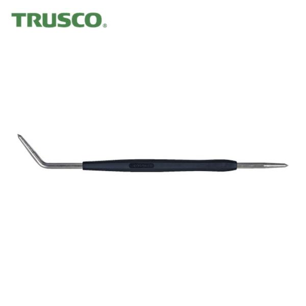 TRUSCO ケガキ針|特長:先端が超硬チップ付きのため、硬い鋼、ガラスなどに対してもケガキができます。 摩耗が少なく、欠けやまくれが出にくい耐久性のあるケガキです。 工作物の面に仕上げ寸法の線引きや芯出しに用います。