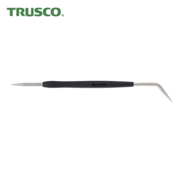 TRUSCO ケガキ針|特長:工作物の面に仕上げ寸法の線引きや芯出しに用います。 メッキ仕上げのため錆びにくくなっています。 先端部焼入品です。