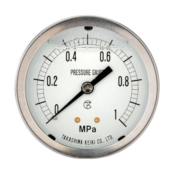 高島 グリセリン入圧力計|特長:圧力計内部にグリセリンを封入し、内部機構を保護して抜群の耐久、耐震性です。