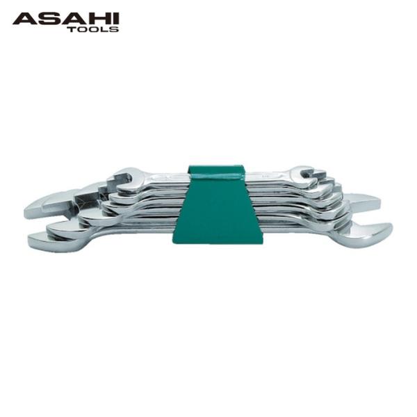 ASH 両口スパナセット|特長:セットとして持っている事で、多種多様のボルトナットに迅速に対応できます。 JIS規格品です。