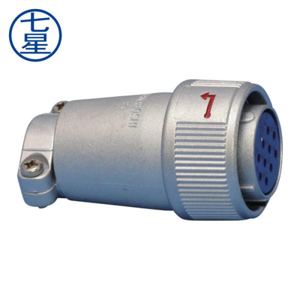 七星 コネクタ|特長:ダイカスト製の堅牢なシェルです。 5本キー方式のガイド採用により、結合が非常にスムーズです。 電線接続方式ははんだ付けになります。