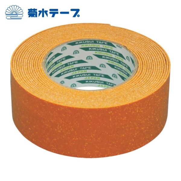 菊水 反射テープ|特長:反射性が必要な区画線表示用に開発した商品で、施工が簡単な貼りつけ式です。 表面に散布したガラスビーズにより、反射性能があります。 耐久性に優れ、小規模の工事や図示標示で時間・経費のムダを省けます。