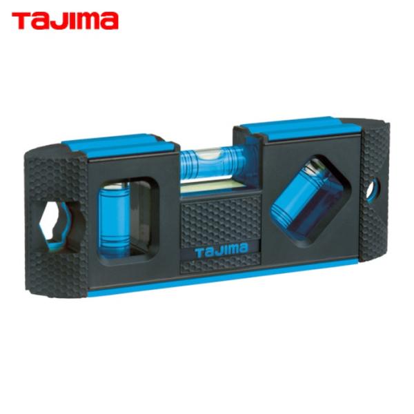 タジマ アルミ製水平器|特長:パイプにしっかり固定できるV字溝測定面です。 本体上下の測定面でのマルチ測定が可能です。 衝撃吸収バンパーを両端面に搭載しています。