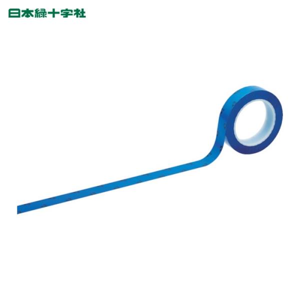 緑十字 クリーンルーム用ラインテープ|特長:表面および粘着剤に帯電防止加工を施しています。 発じんを防止するため、芯管にプラスチックを使用したクリーンルーム用のラインテープです。