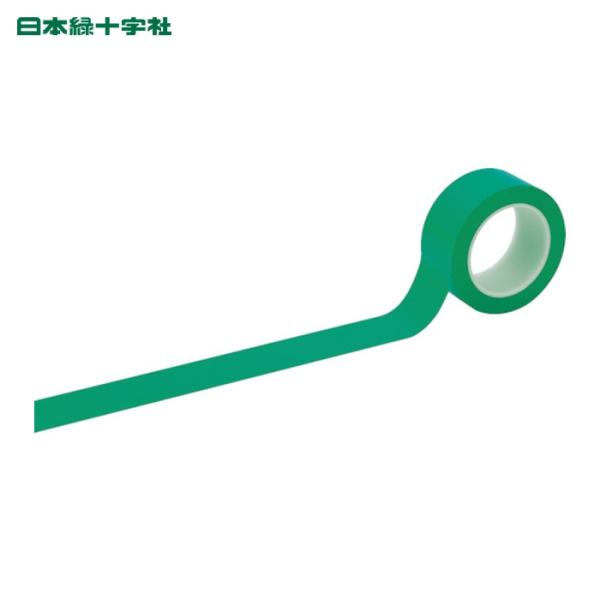 緑十字 クリーンルーム用ラインテープ|特長:発じんを防止するため、芯管にプラスチックを使用したクリーンルーム用のラインテープです。 表面のPET加工により耐久性に優れています。