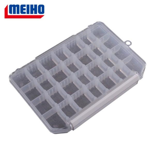 MEIHO パーツケース(樹脂製)|特長:長手方向の仕切は固定、短手方向は自由です。 2ミリ単位で仕切板が可変できます。 バックルが1つのため、フタの開閉がワンアクションで行えます。