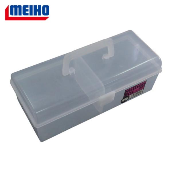 MEIHO 樹脂製工具箱|特長:可変式仕切板1枚付です。 小型工具やホビー用工具の収納に最適です。 中身が見やすいクリア色です。