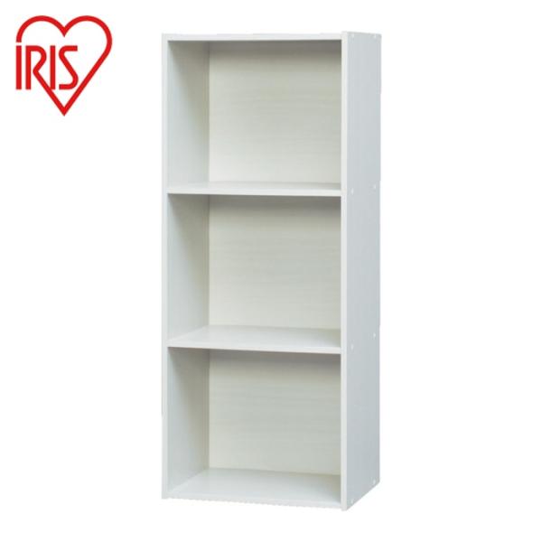 IRIS カラーボックス|特長:A4サイズの本やファイルなどを立てた状態で収納できます。 3段タイプのCBボックスです。