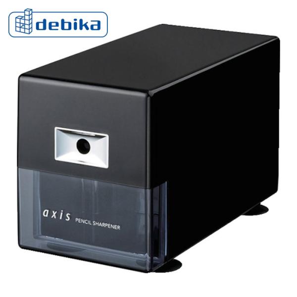 axis 鉛筆削り|特長:シンプルなデザインで場所をとらない縦長タイプです。 鉛筆が削りあがるとカラ回りします。