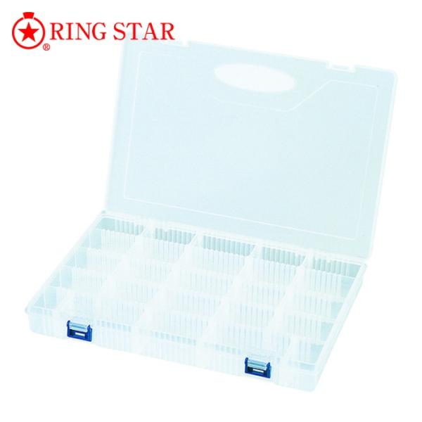 RING STAR パーツケース(樹脂製)|特長:5mmピッチで思いどおりに仕切ることができます。 取り出しやすい4面アール加工となっております。 プロ仕様小物収納ボックスです。