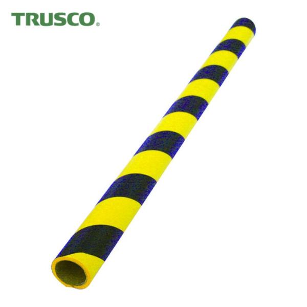 TRUSCO クッション(巻き型)|特長:ちぎれにくく、クッション性に優れた衝撃吸収材です。 トラ柄の注意喚起と万が一衝突した際の衝撃吸収を同時に対策できます。