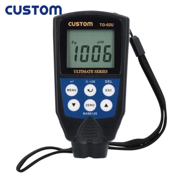 CUSTOM 膜厚計|特長:塗装の膜厚をプローブ一体型のコンパクトな本体で測定します。 255点のメモリーができます。 MAX/MIN/AVE機能付です。