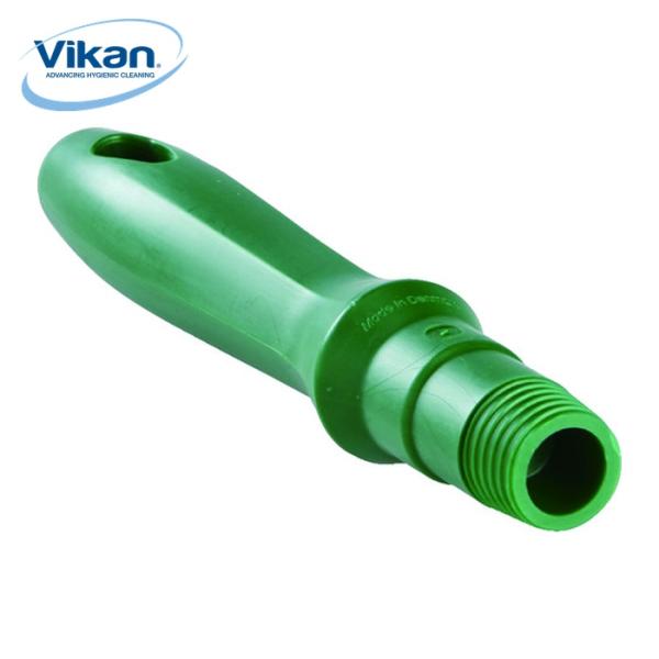 Vikan ハンドブラシ(HACCP対応)|特長:Vikan社の全ての商品にジョイントします。 握りやすい形状のエルゴノミックデザインにより、長時間の使用でも疲れにくい設計となっています。 一番短いタイプのハンドルです。