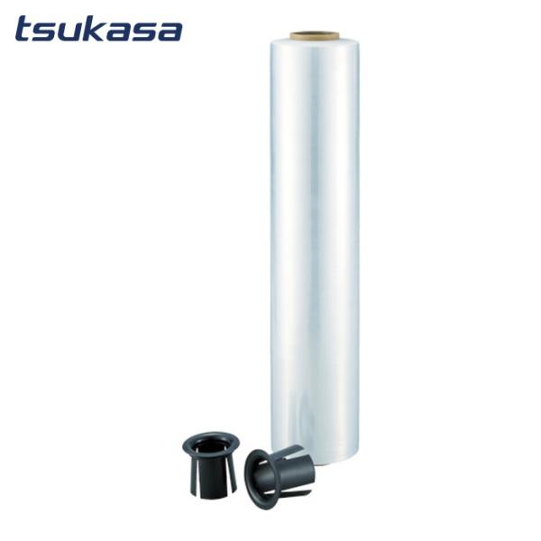 ツカサ ストレッチフィルム|特長:2インチ紙管と薄肉フィルムを採用したことで、廃棄する使用済みの紙管やフィルムが少ないのでとってもエコロジーです。 パッケージもスリムで場所を取らず、保管費や運送費に関してもエコノミーな製品です。 厚み12μ...