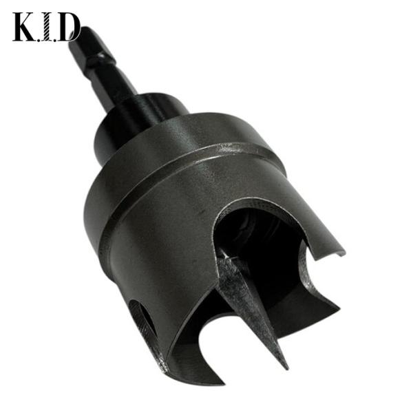 KIドリル ハイスホールソー|特長:プールBOX(樹脂)穴あけ作業に最適です。 塩ビパイプを綺麗に貫通可能です。 ビニール板貫通の瞬間、切片が落下します。