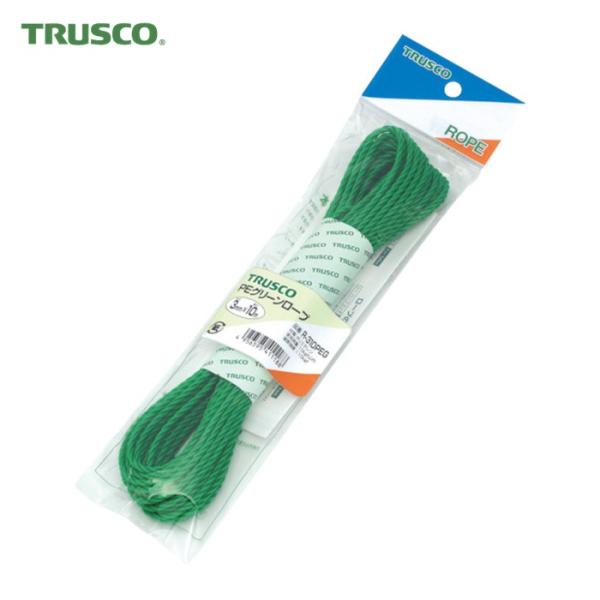 TRUSCO ロープ(ナイロン)|特長:水に浮き、濡れても硬くなりにくいため強度変化が少ないです。