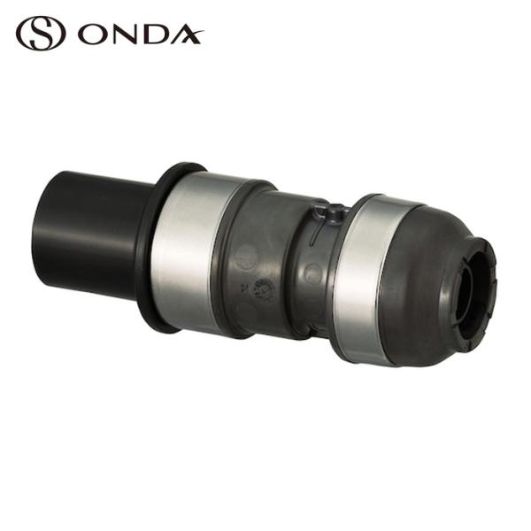 オンダ製作所 水道配管用継手|特長:HIVPと架橋ポリエチレン管・ポリブテン管を接続。 架橋ポリエチレン管・ポリブテン管はワンタッチ接続。 HIVPを直接差し込めます。