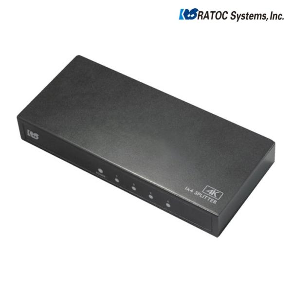 RATOC AVセレクター|特長:1つの映像信号をそれぞれのディスプレイに分配します。 4K60Hz、HDCP2。 2、HDR映像ソースも分配します。