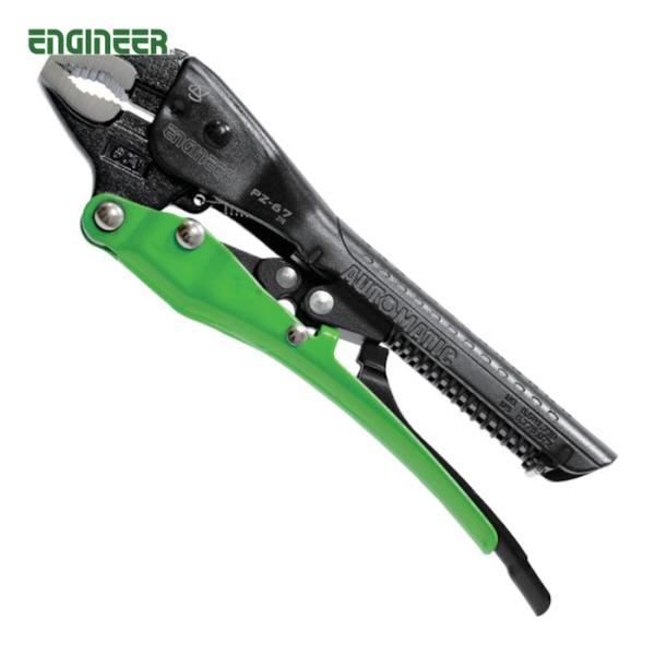ENGINEER 小ねじプライヤー|特長:サイズを気にせず一発ロック、ネジザウルス機能付きオートバイスプライヤー・オートアジャスト機能搭載で、開き幅の調整が不要です。 潰れたねじ、錆びたねじを先端のタテ溝で掴んで回せます。 独自の先端形状に...