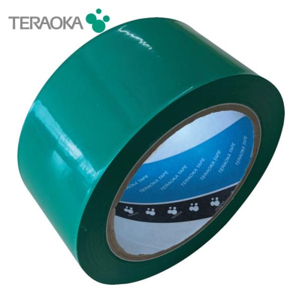 TERAOKA ラインテープ|特長:鮮明な色が特長の屋内、工場内の標示ライン用です。 柔軟性、耐久性、耐摩耗性、再剥離性(剥がした際に粘着剤が残りづらい)に優れています。 セパレータ(剥離紙)がないため、貼り付け作業が簡単で、ゴミが出ません。