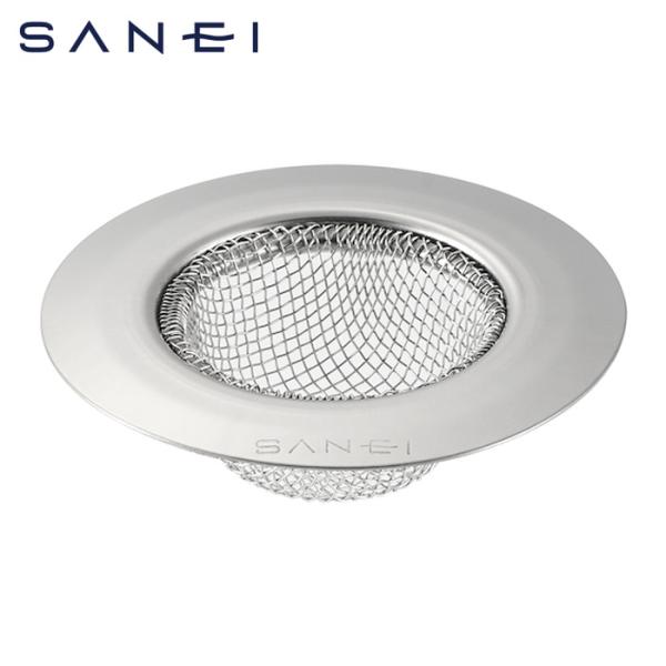 SANEI ゴミこし|特長:45~55mmの排水口に対応しています。 丈夫で衛生的なステンレス製なので、お手入れも楽々です。 目の細かい網でゴミ等をキャッチします。